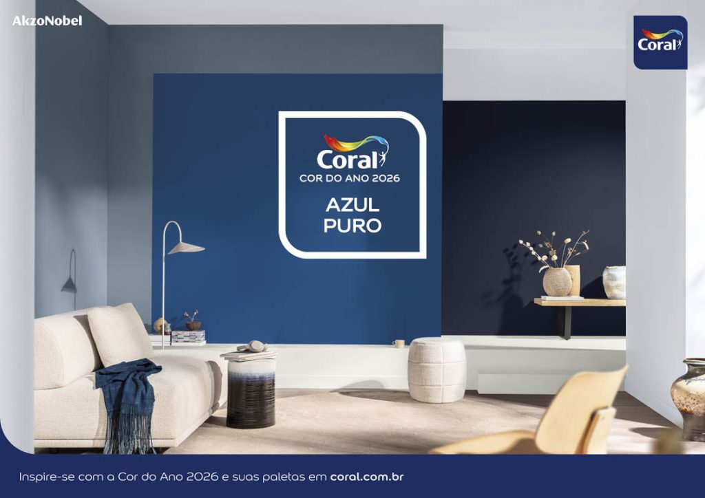 Azul Puro é a Cor do Ano da Coral para 2026 - Viva decora